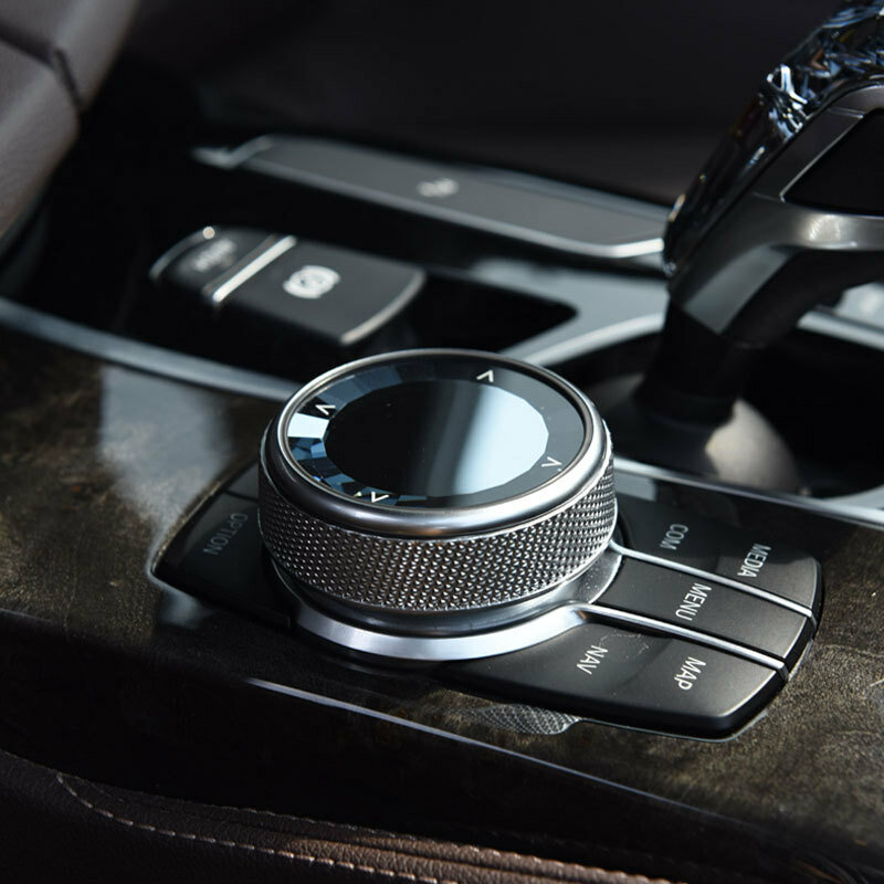 Мультимедийная ручка, для BMW, серебристо-черная, большая