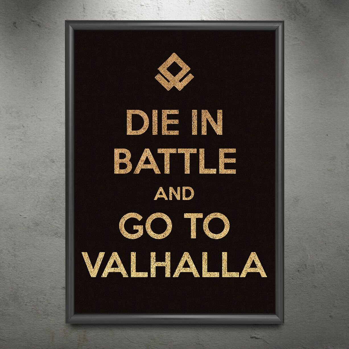 Постеры для интерьера. Постер с надписью. Valhalla