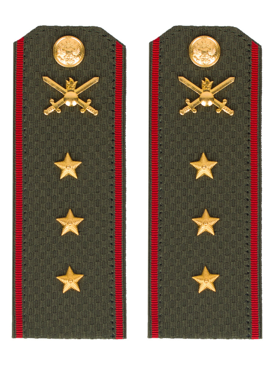 Погоны Мо Сухопутные войска зеленые звание Старший Прапорщик Пластик