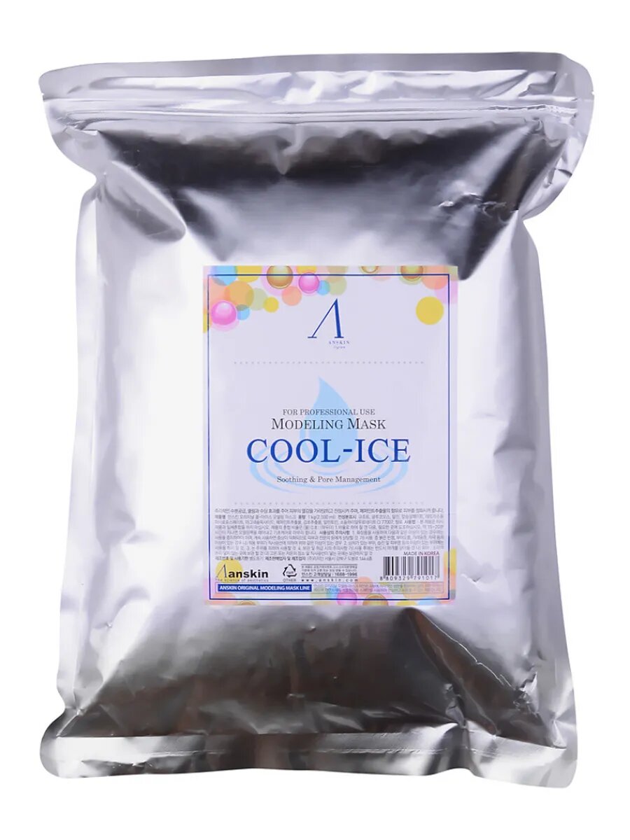 Альгинатная маска Anskin Cool-Ice, с охлаждающим и успокаивающим эффектом, 1 кг