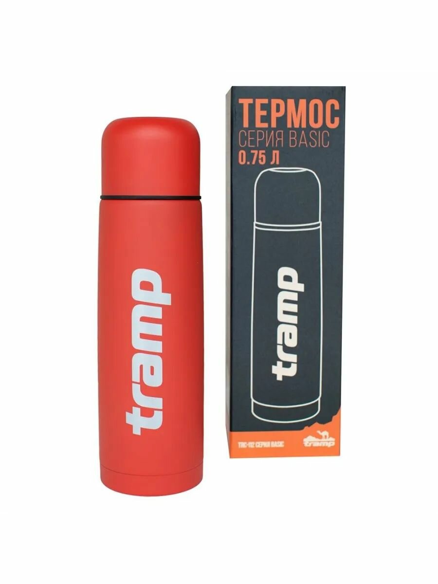 Термос Tramp "Basic", нержавеющая сталь, для напитков, 0.75л, красный