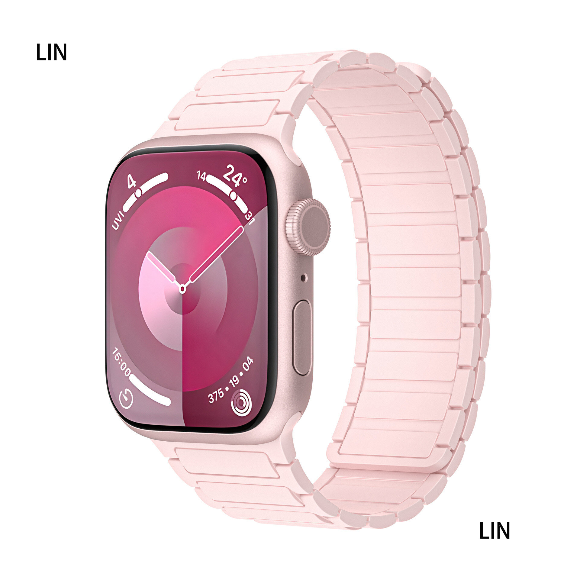 Ремешок LIN, магнитный, силиконовый, для Apple Watch, 42-49 мм