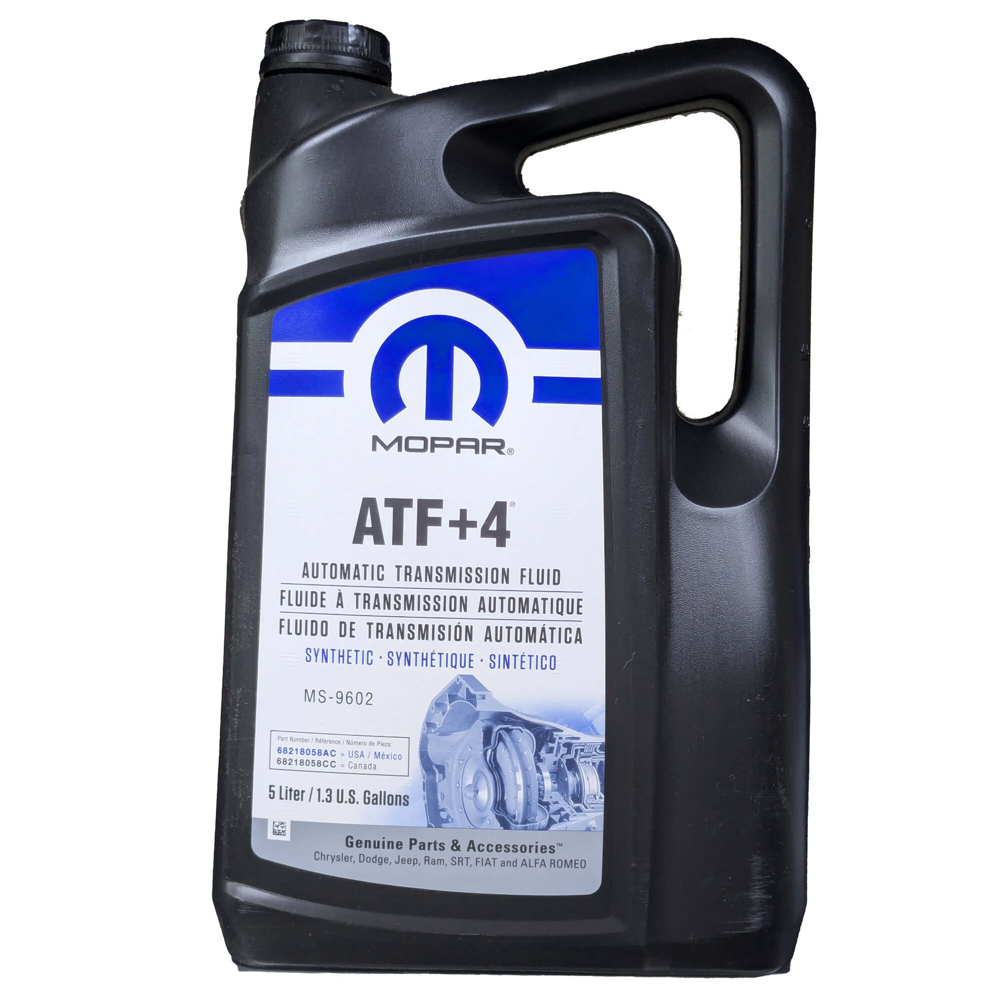 Трансмиссионное Масло MOPAR 68218058AC ATF+4, Синтетическое, 5л