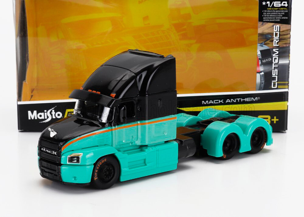 Модель коллекционная MAISTO Mack anthem tractor truck 3-ASSI 2020, light blue black (длина примерно 15 см)