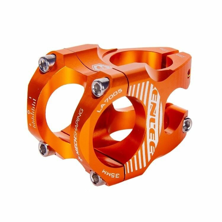 Вынос руля Enlee MTB XR-350, CNC алюминиевый, R:0, L:35mm, D:31.8, оранжевый