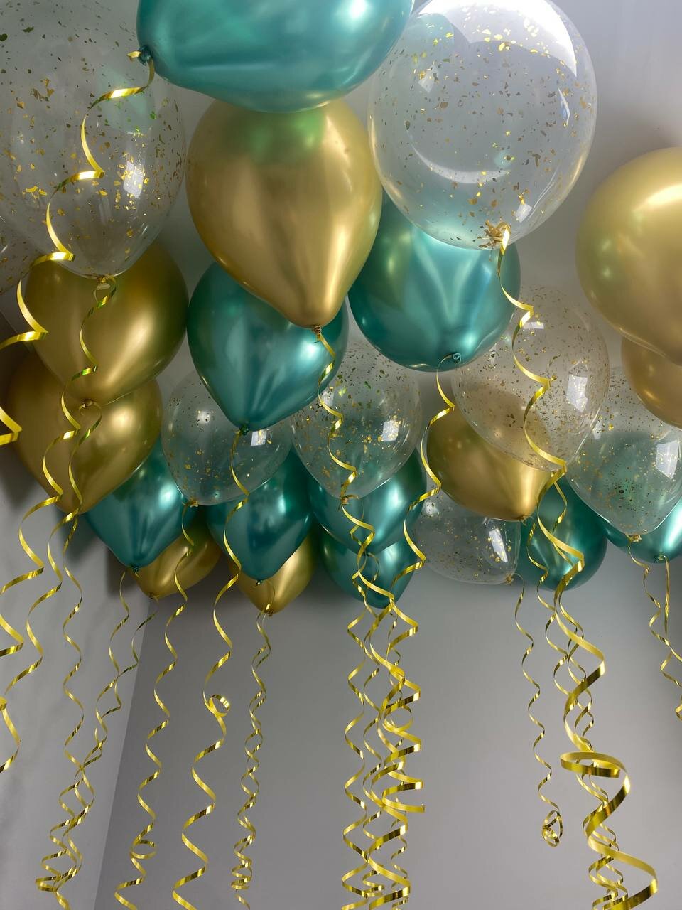 Набор гелевых шаров Хром "Изумруд"