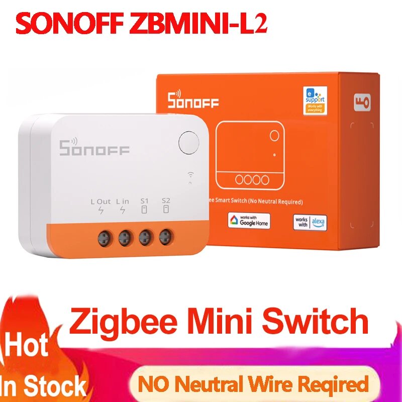 SONOFF ZBmini L2 Zigbee Мини Выключатель, комплект