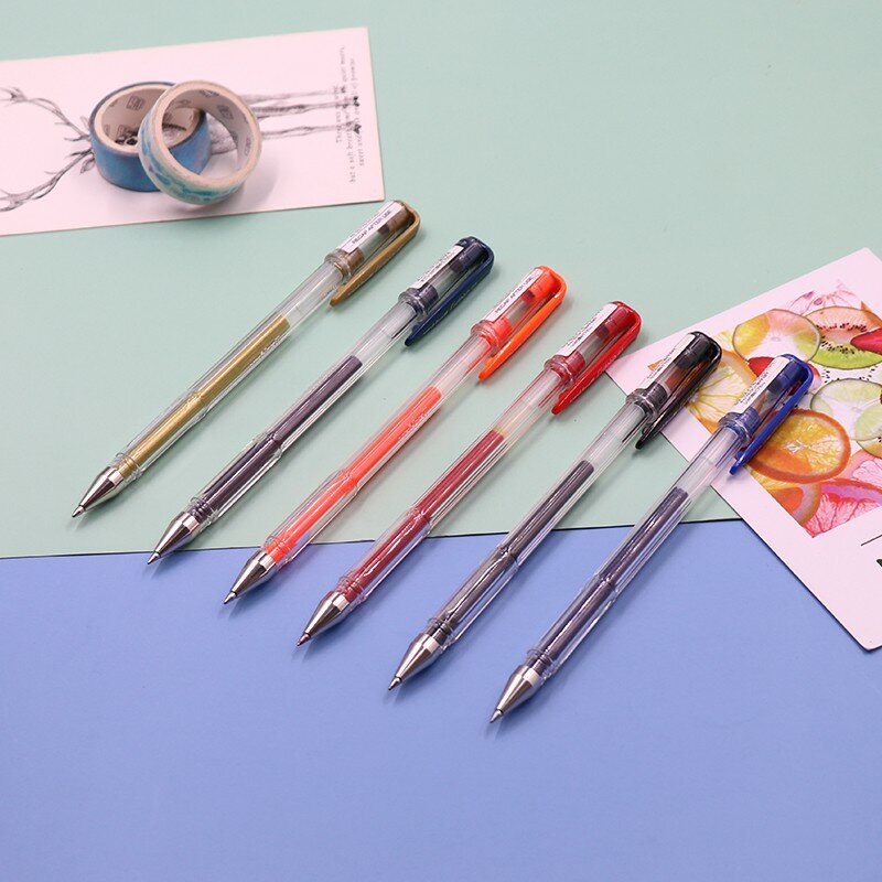 Mitsubishi Uni-ball UM-100 Black Gel Pen, Stylish 0.5mm Black Pen, Signature Pen, Business Student Exam-Specific Pen, Water-Based Pen, Office Supplies, Stationery Set, 5 Pens