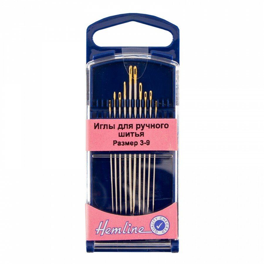 Иглы для модисток в пластиковом контейнере N 3-9, 10 шт N 3-9 в наборе 42-56 мм HEMLINE 287G.39