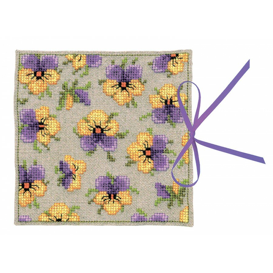 Набор для вышивания чехла для игл: ? TUI A AIGUILLES PENSEES(Анютины глазки)