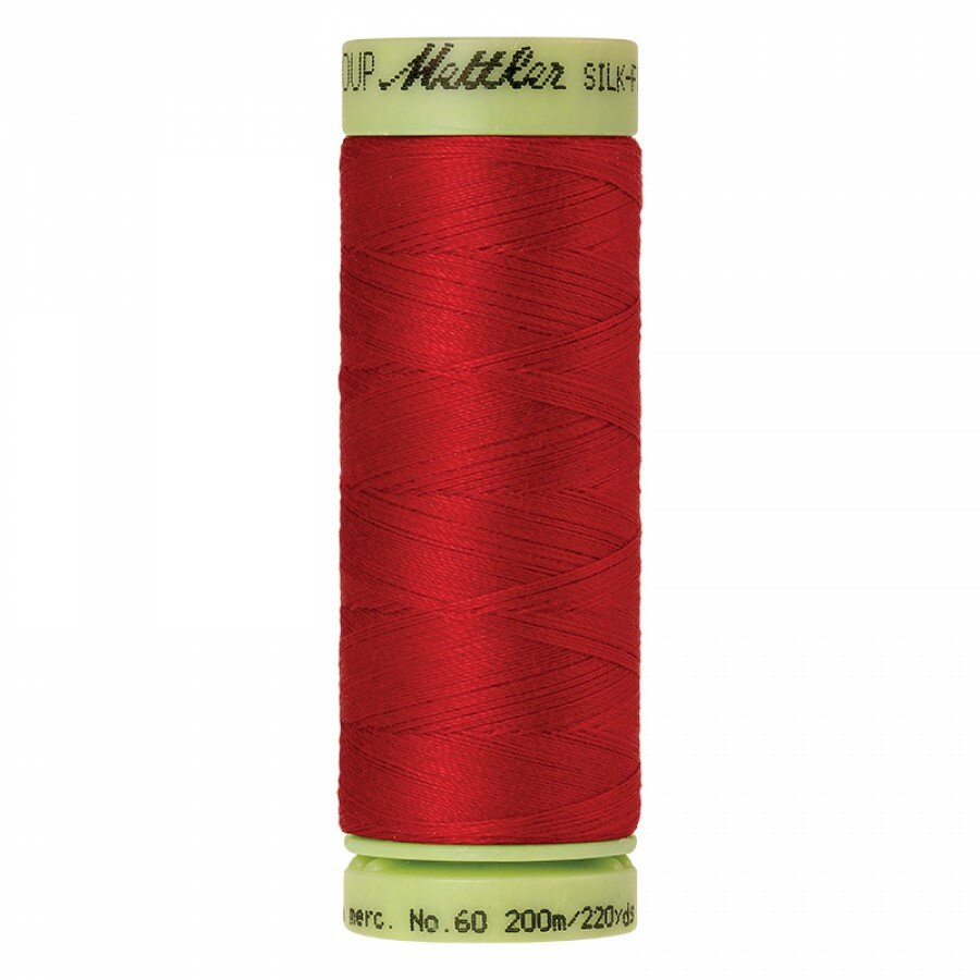 Нить для машинного квилтинга SILK-FINISH COTTON 60, 200 м 0504 Country Red