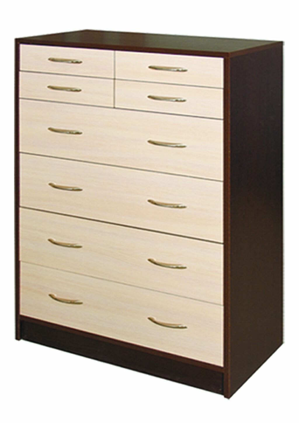 Комод К-2.4 Венге / Дуб молочный ширина 72 см ЛДСП для спальни в гостиную для прихожей с ящиками