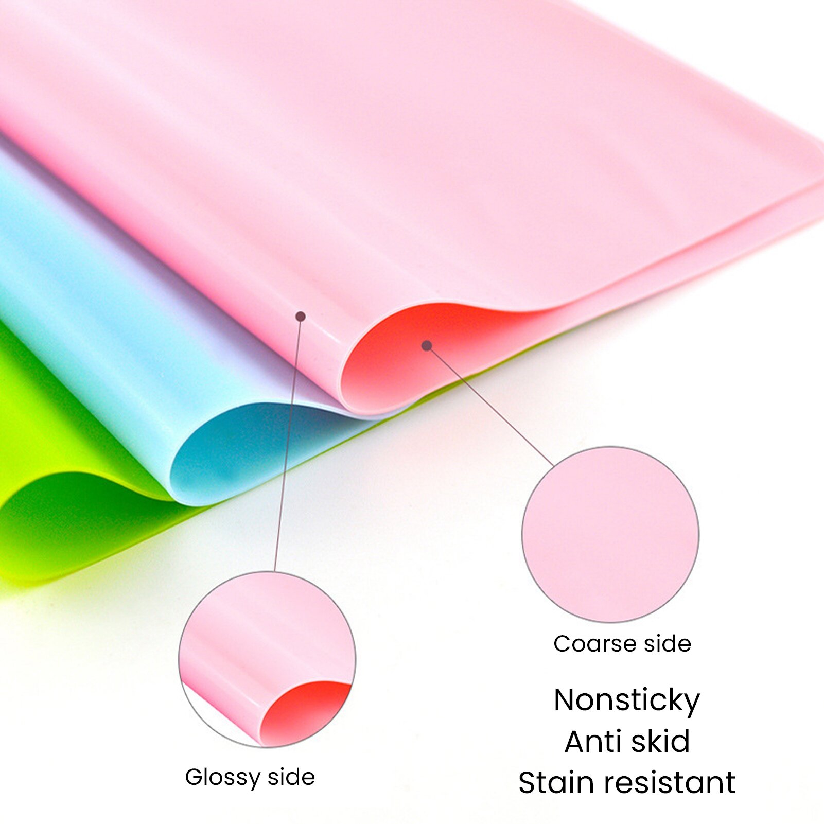 Силиконовый коврик для рукоделия, прочный силиконовый противоскользящий термостойкий моющийся гибкий широко используемый силиконовый коврик для DIY KitchenPink