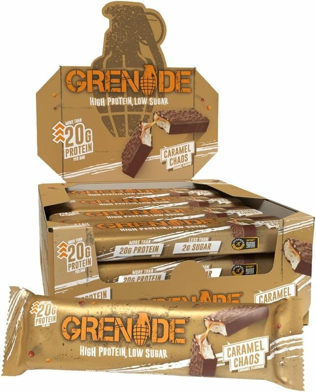 Набор протеиновых батончиков Grenade High Protein Caramel Chaos, 12 x 60г