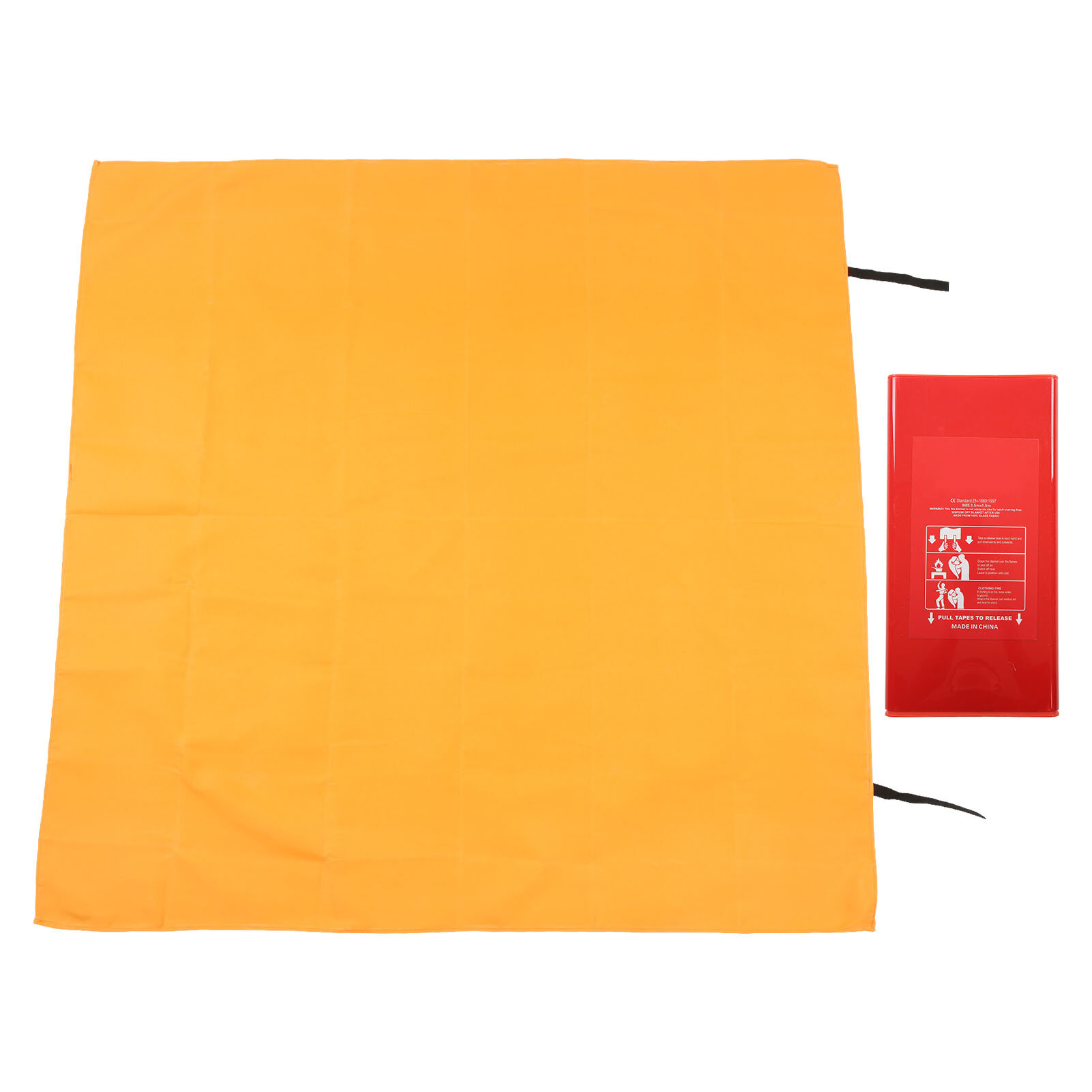 Противопожарное одеяло 1.5x1.5м, оранжевое, антипирен
