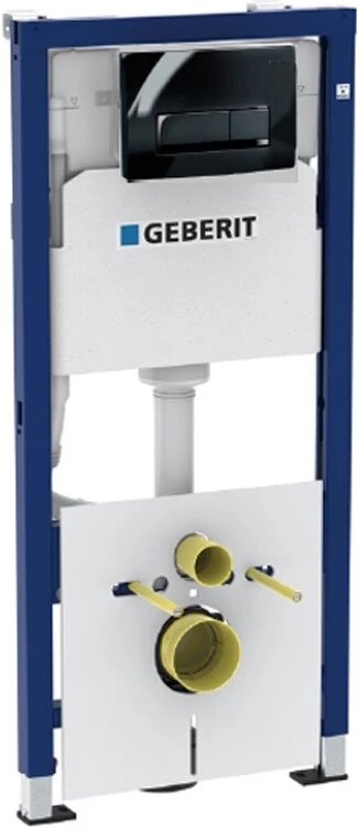 Инсталляция для унитаза Geberit Duofix Delta 51 458.128. DW.1 с кнопкой смыва, черный глянец