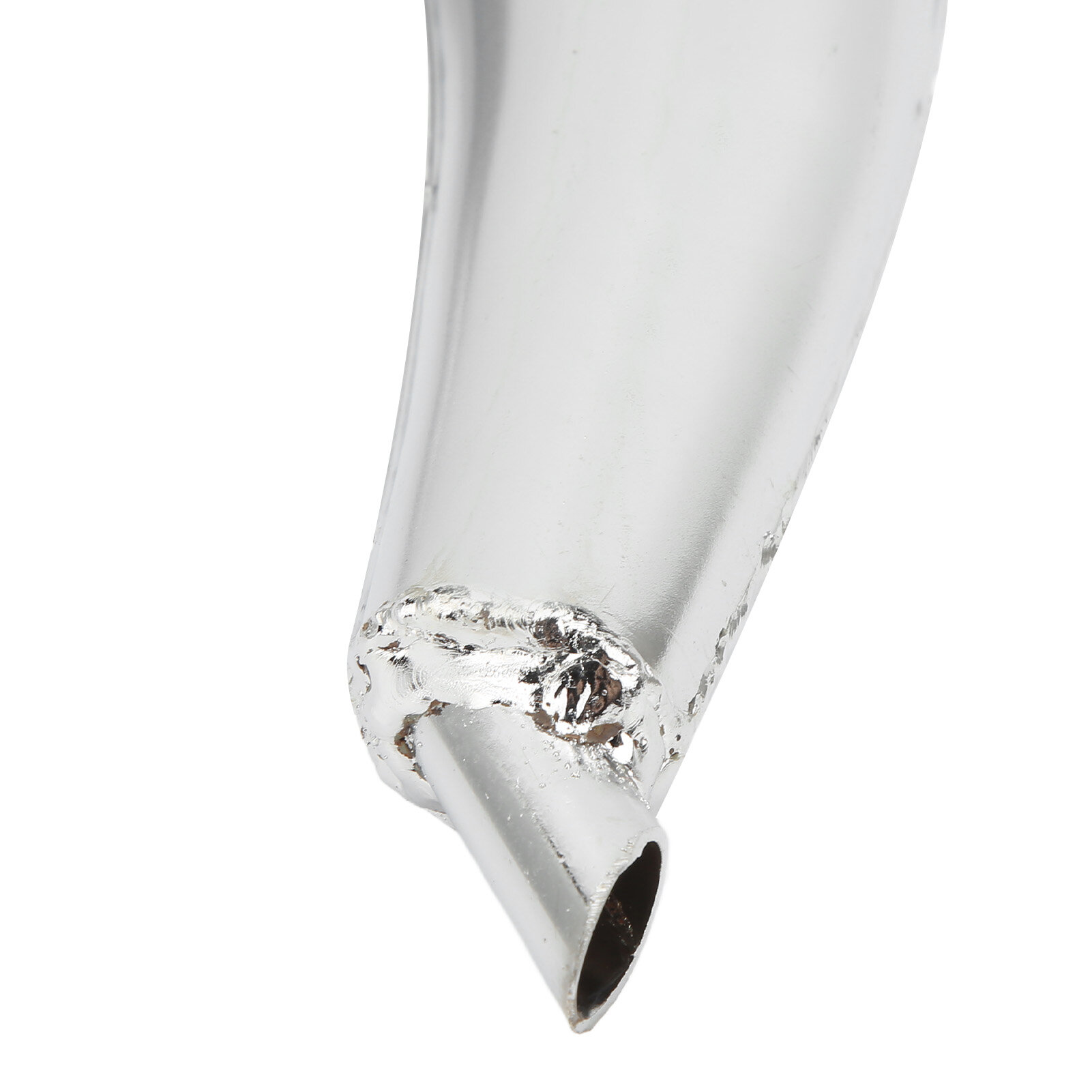 Глушитель выхлопной трубы из алюминиевого сплава, глушитель в форме полумесяца в форме банана для 49‑80CC 2-тактных мотоциклов, моторизованных велосипедов