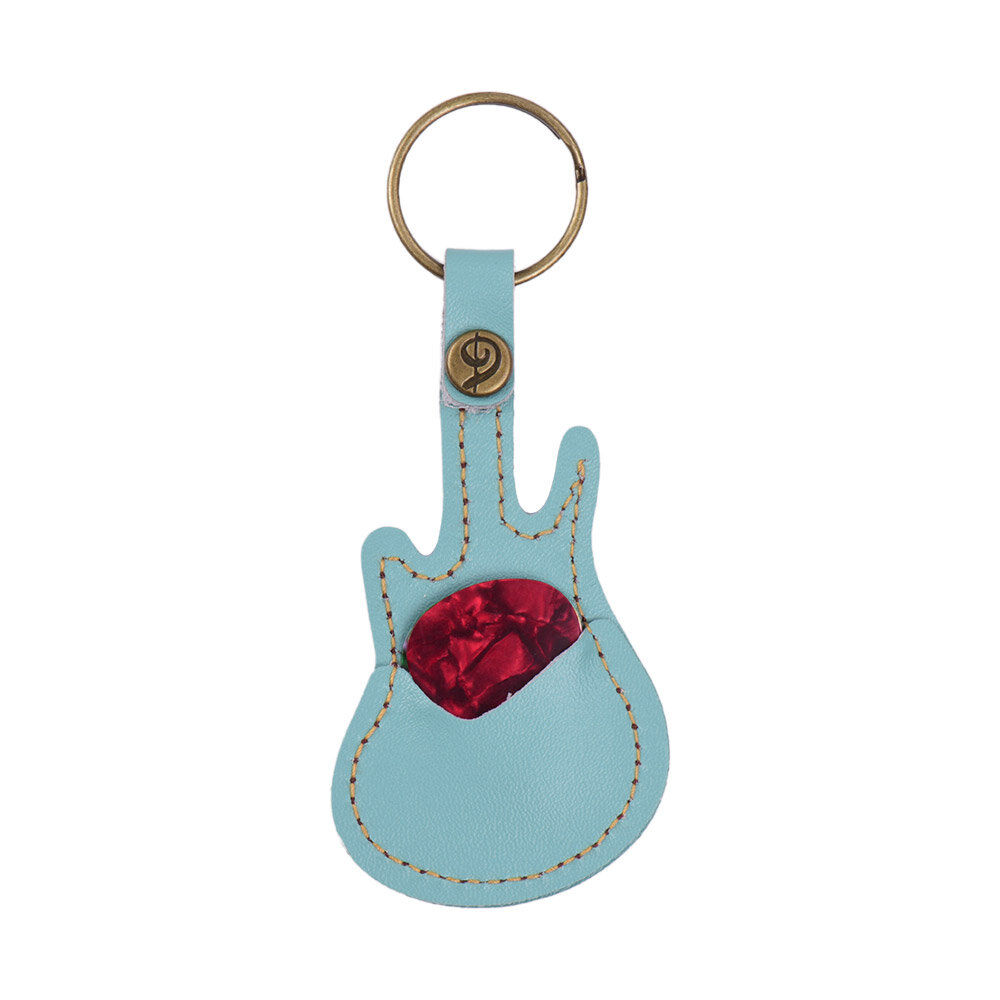 Чехол-сумка из искусственной кожи для гитарных медиаторов с кольцом для ключей, 5 шт, аксессуары для струнных инструментов.