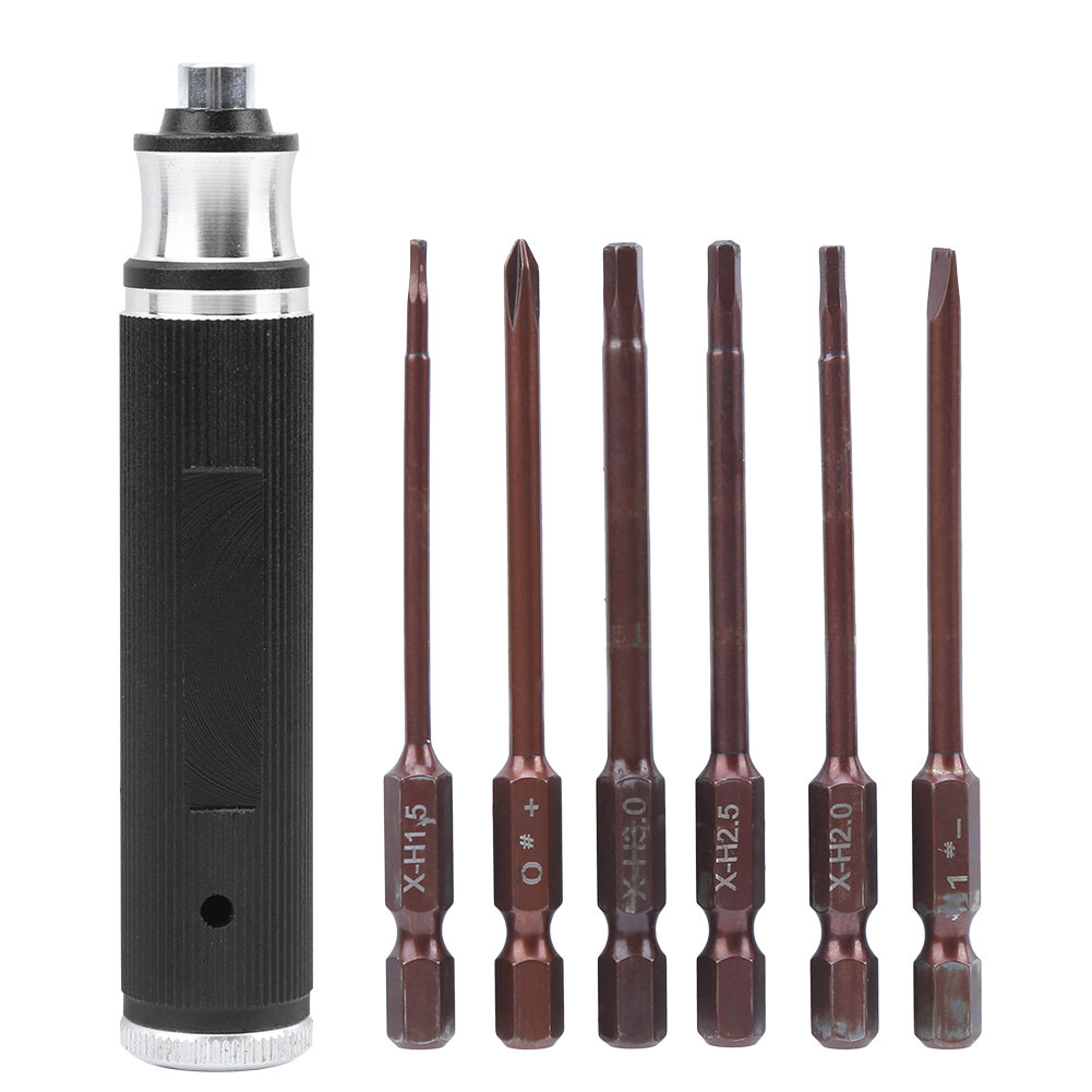 Набор шестигранных отверток 6 в 1 для ремонта радиоуправляемых моделей вертолетов, дронов и летательных аппаратов.