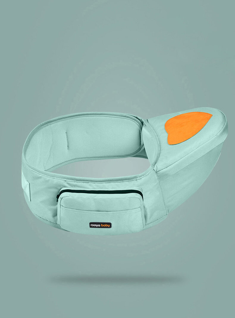 Поясной стульчик Rooya Baby "Four Seasons", салатовый, удлиняемая спинка, для детей 0-3 лет