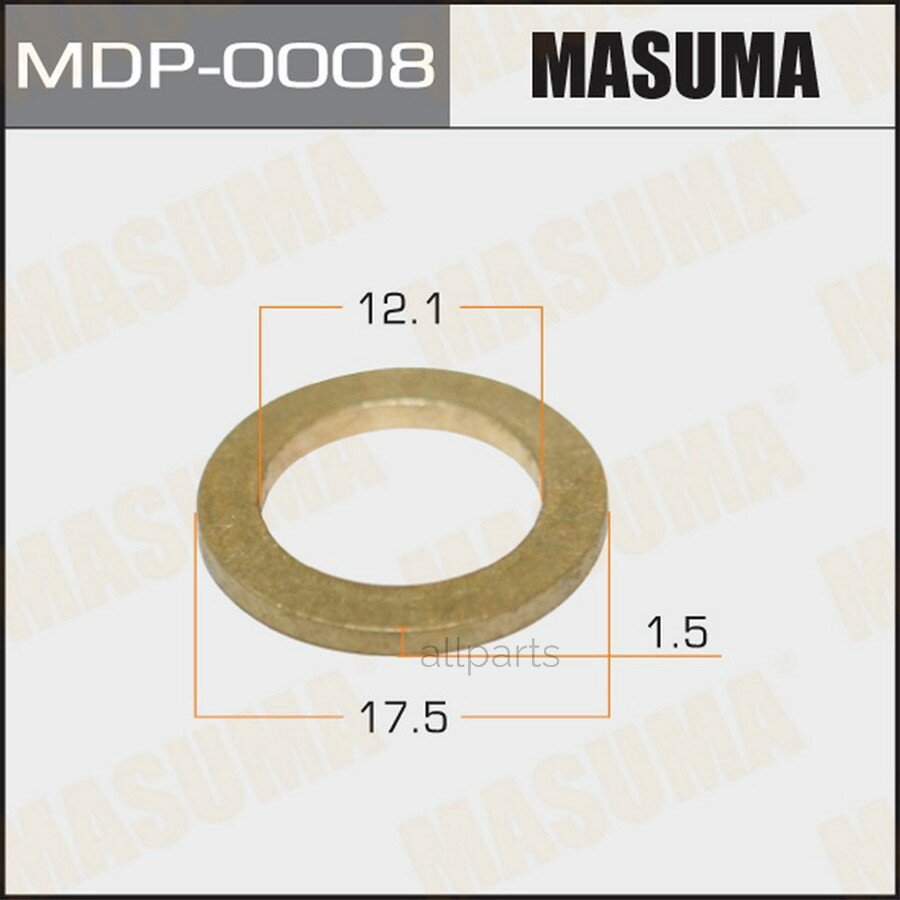 MASUMA MDP-0008 шайба для форсунки! 12.1х17.5х1.5 латунь\