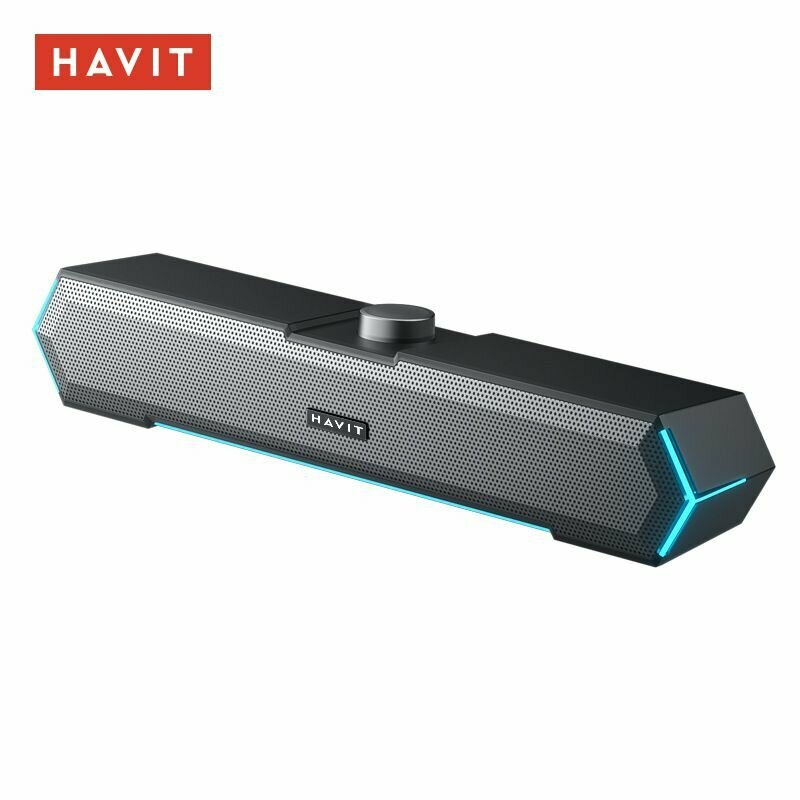 Новая проводная звуковая панель Havit M19 с сабвуфером, эффектом RGB освещения, хороший подарок