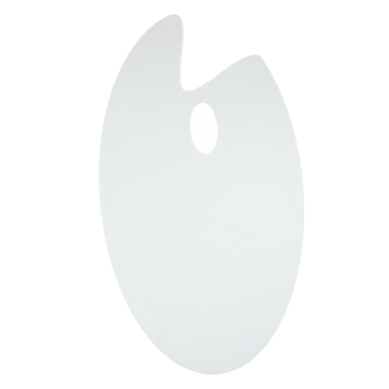 Прозрачная палитра для рисования, акриловая палочка, овальная форма, толстый прозрачный лоток для смешивания цветов с отверстием для большого пальца