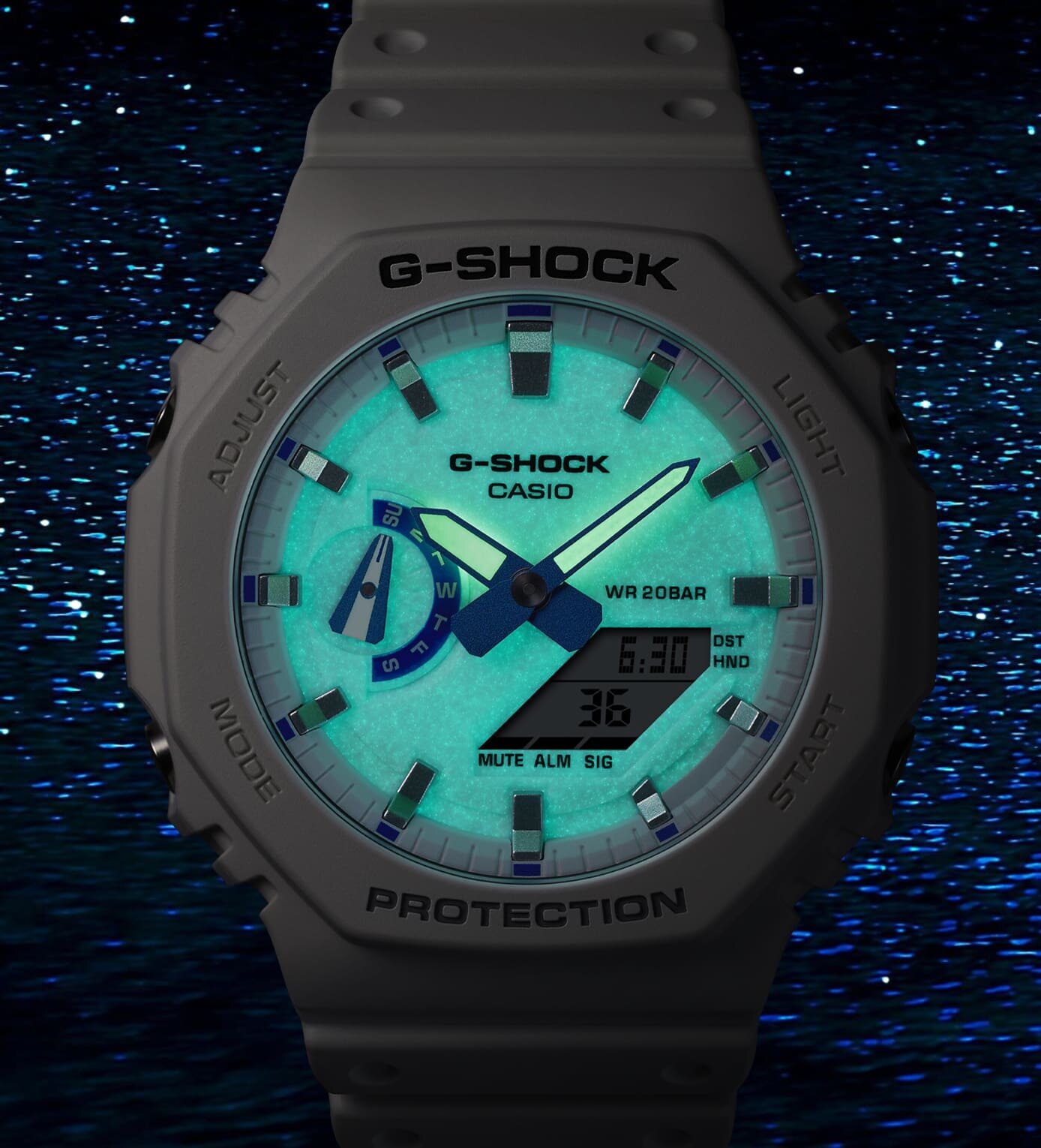 Наручные часы CASIO, синий, белый — фото 1