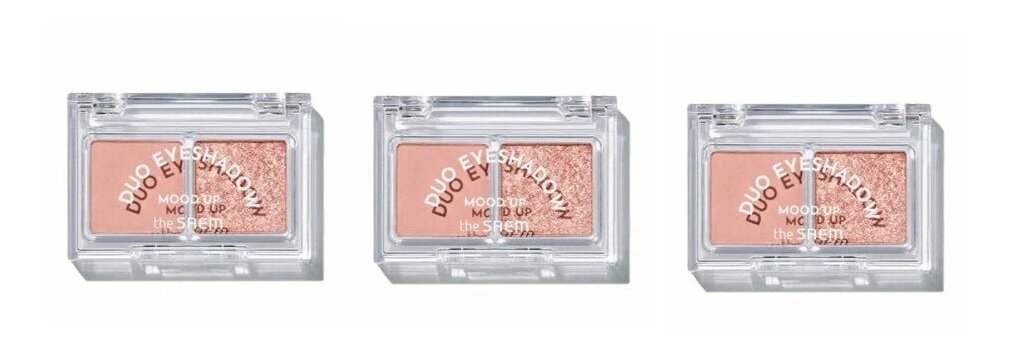 ТениSung bo Cleamy Mood Up Duo Eyeshadow CR01 Sugar Coral, двойные , 14 гр, 3 шт