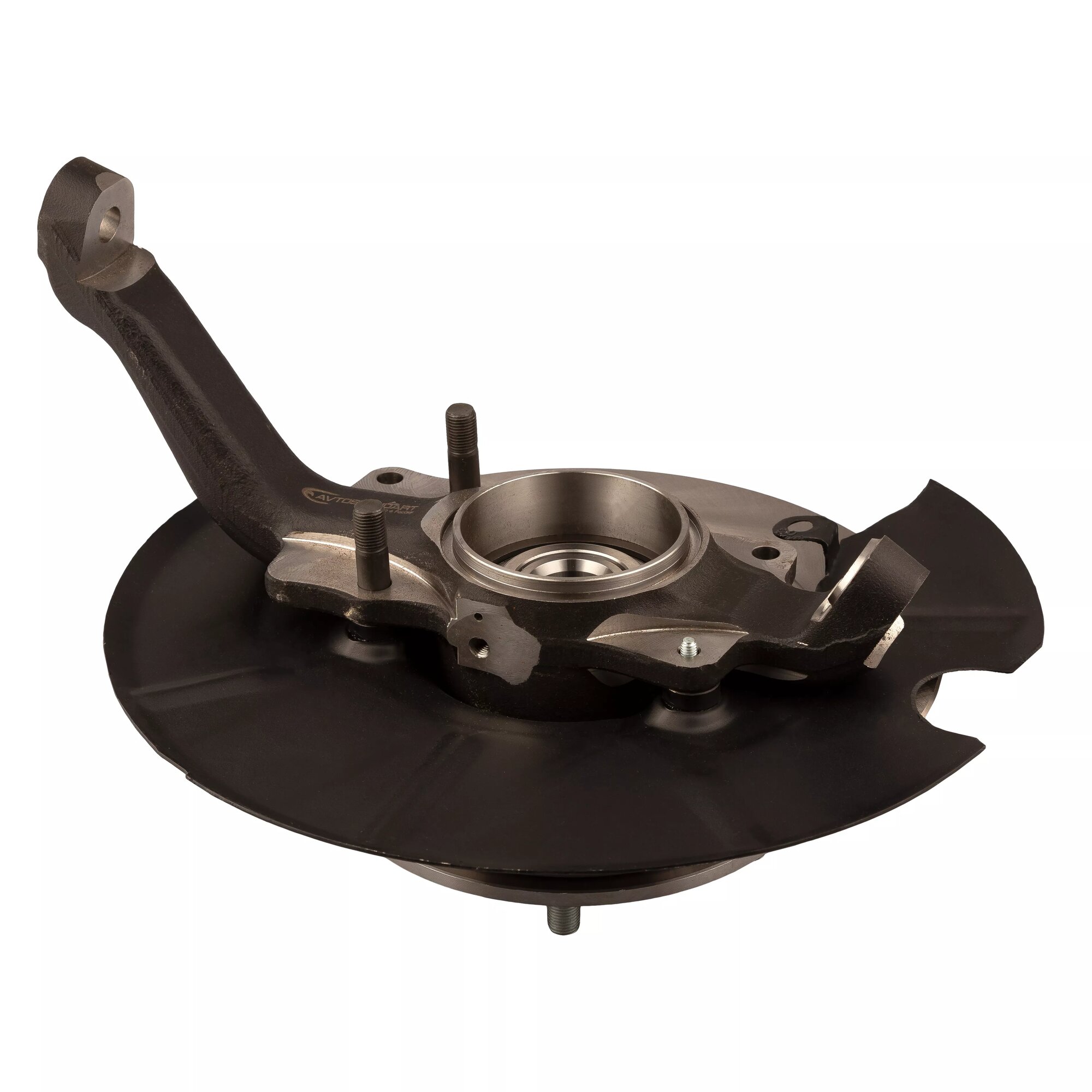 Кулак поворотный ВАЗ-2123, 21214 без ABS левый усил. нерегулир. подш. D73/40 S55мм IVECO (42470840), ступица 24 шл, с диском (Avtostandart)