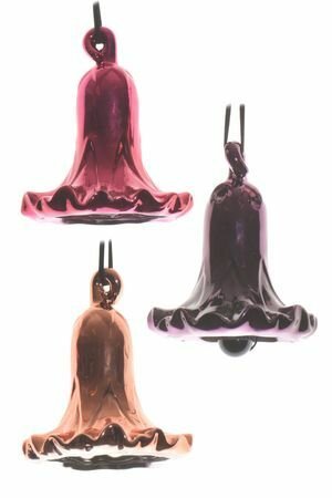 Набор ёлочных игрушек звонкое трио, фарфор, 9 см, 3 шт, Kaemingk 602085-набор