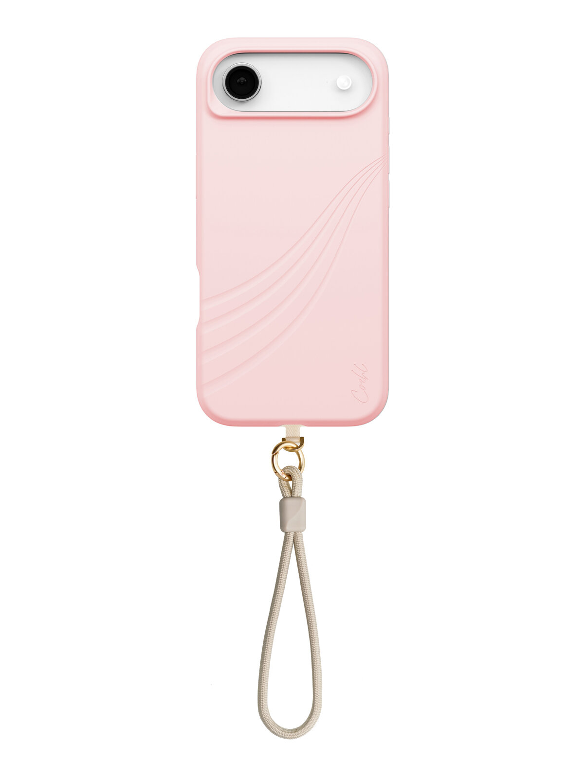 Чехол Uniq на iPhone Air, COEHL Serina с магнитами MagSafe, с нейлоновым шнурком, розовый