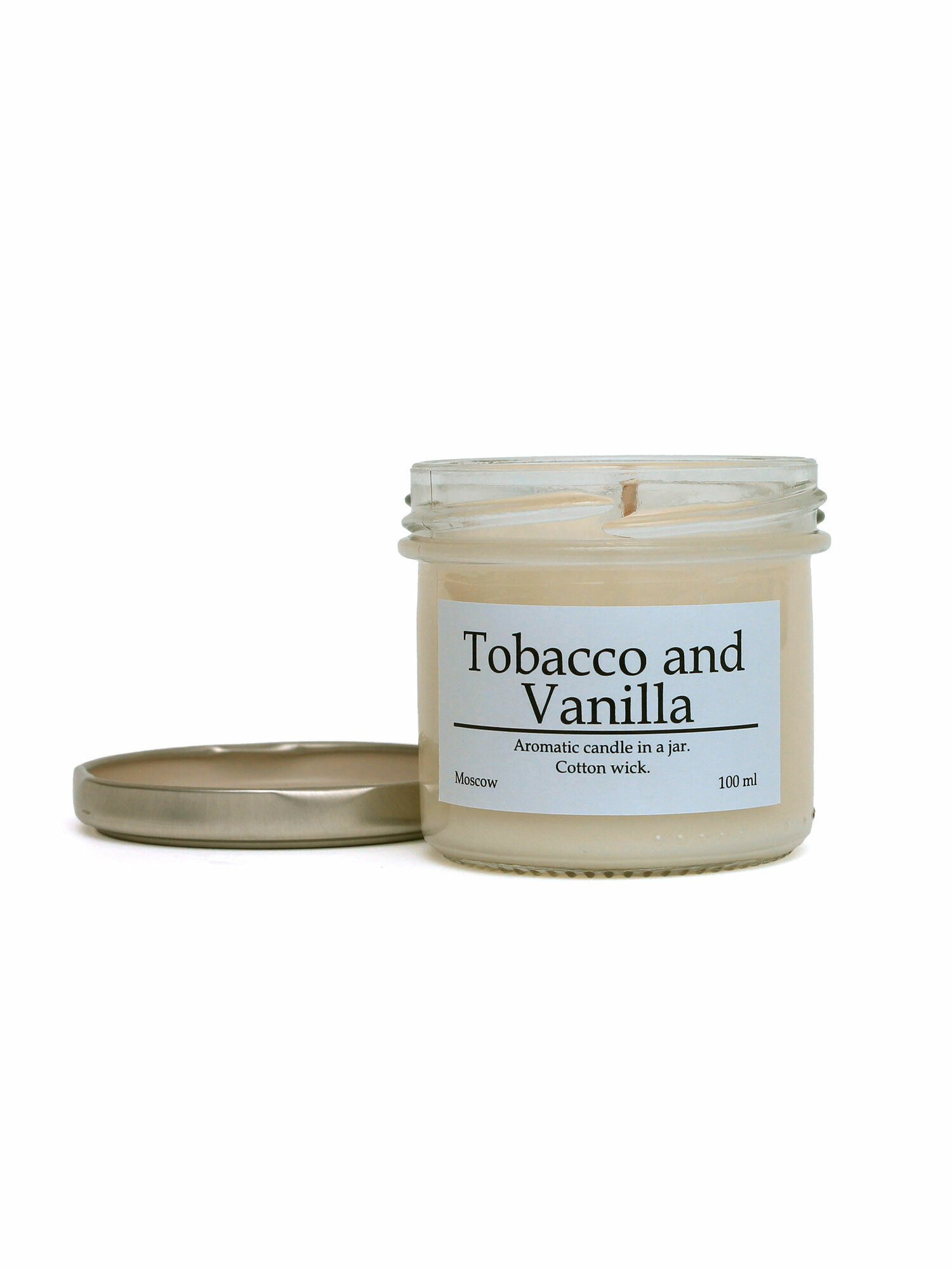 Свеча ароматическая "Табак и ваниль", соевый воск/хлопковый фитиль, 125 мл