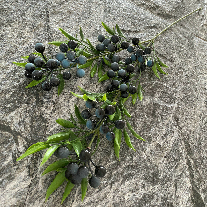 Plastic prosperity fruit bamboo leaf wedding aisle decor for outdoor and home use, blue black