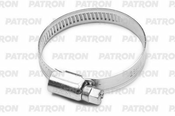 Хомут винтовой Patron PG028048 28-48 мм German Type лента с накаткой, ширина ленты 9 мм, W1 - оцинкованная сталь