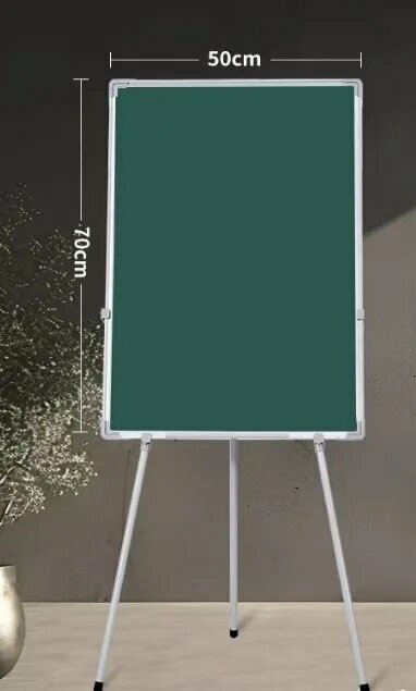 Доска-флипчарт магнитно-маркерная демонстрационная для офиса и дома на треноге c держателями для бумаги 50х70 см DD