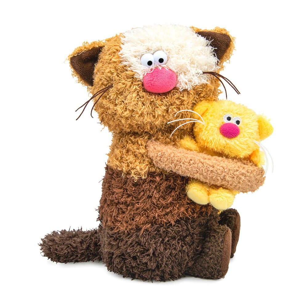 Новинка! Мягкая игрушка BUDIBASA Кот кофейный Фраппе с Бананом. Коллекция Сиропчики, 19 см.