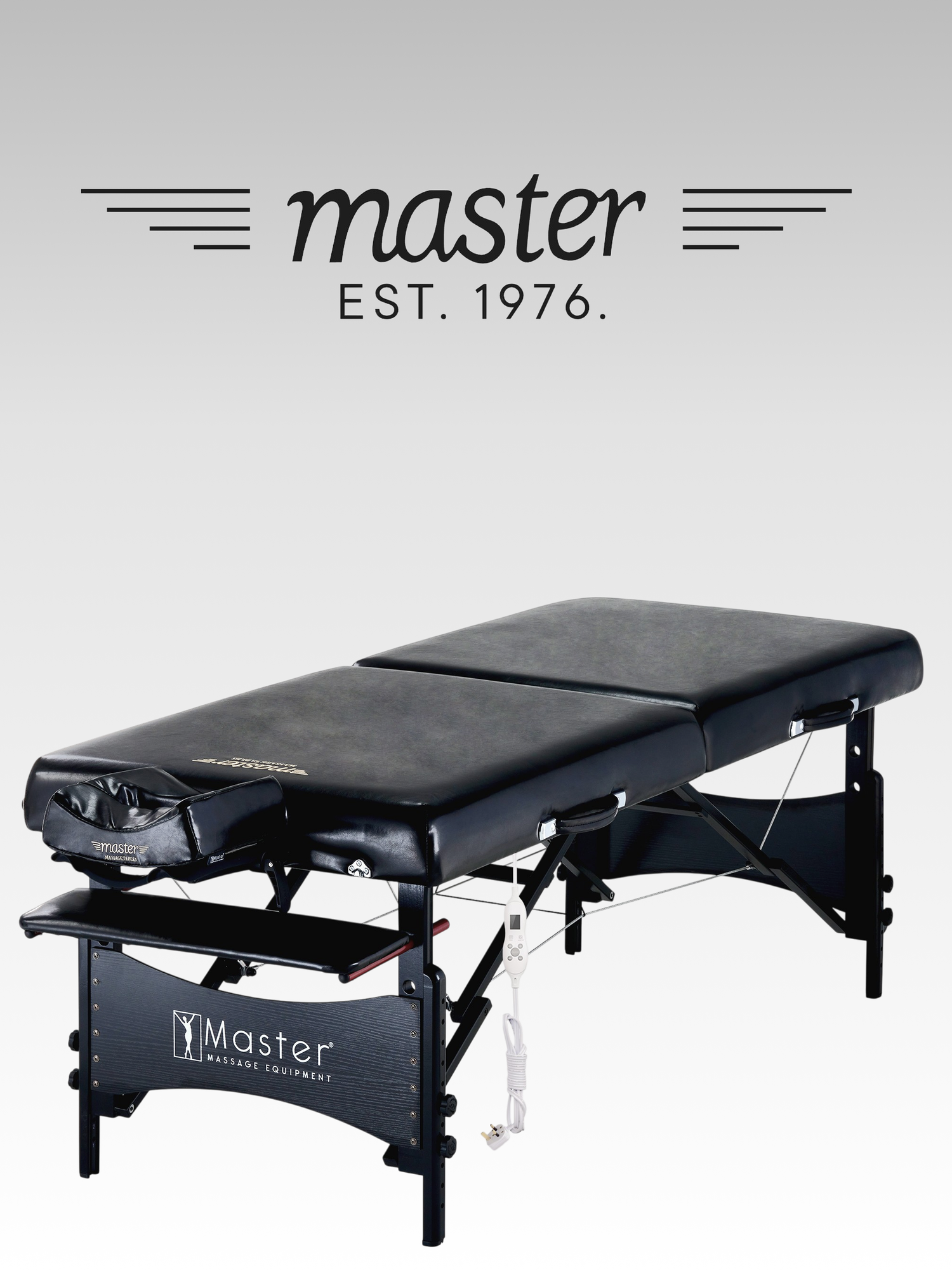 Массажный стол складной Master Galaxy TT, с подогревом, черный
