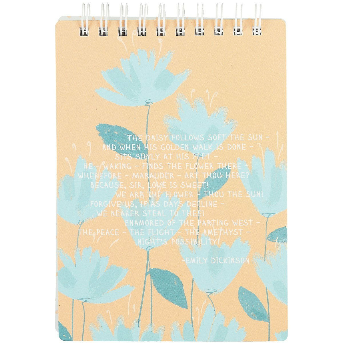 Блокнот А6 100л кл. "Pastel", голубые цветы, мягк. переплет, ламинация, спираль