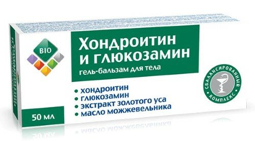 BIO Гель-бальзам для тела Хондроитин и Глюкозамин 50мл