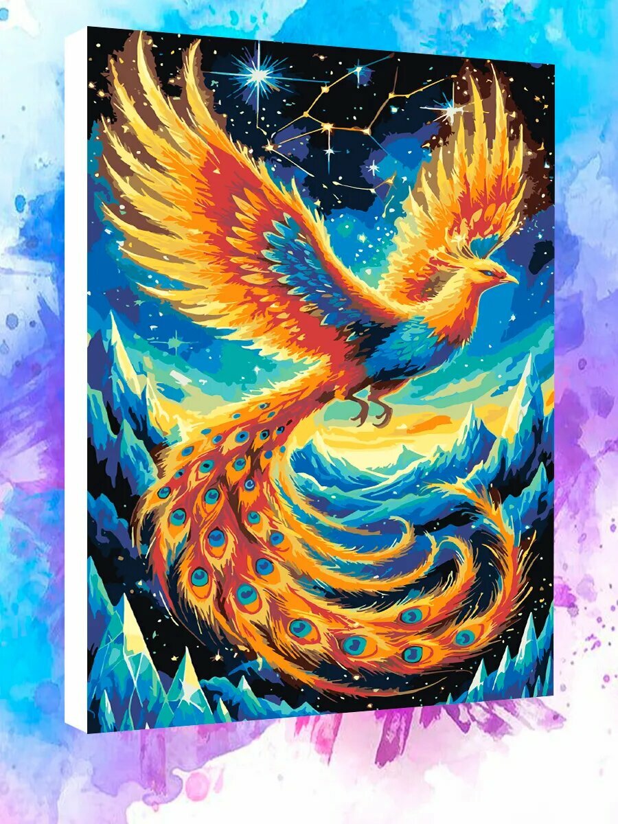 Картина по номерам на холсте Жар-птица Сказка
