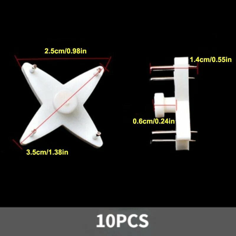 Настенные крючки белые, 10 шт, 3.5см