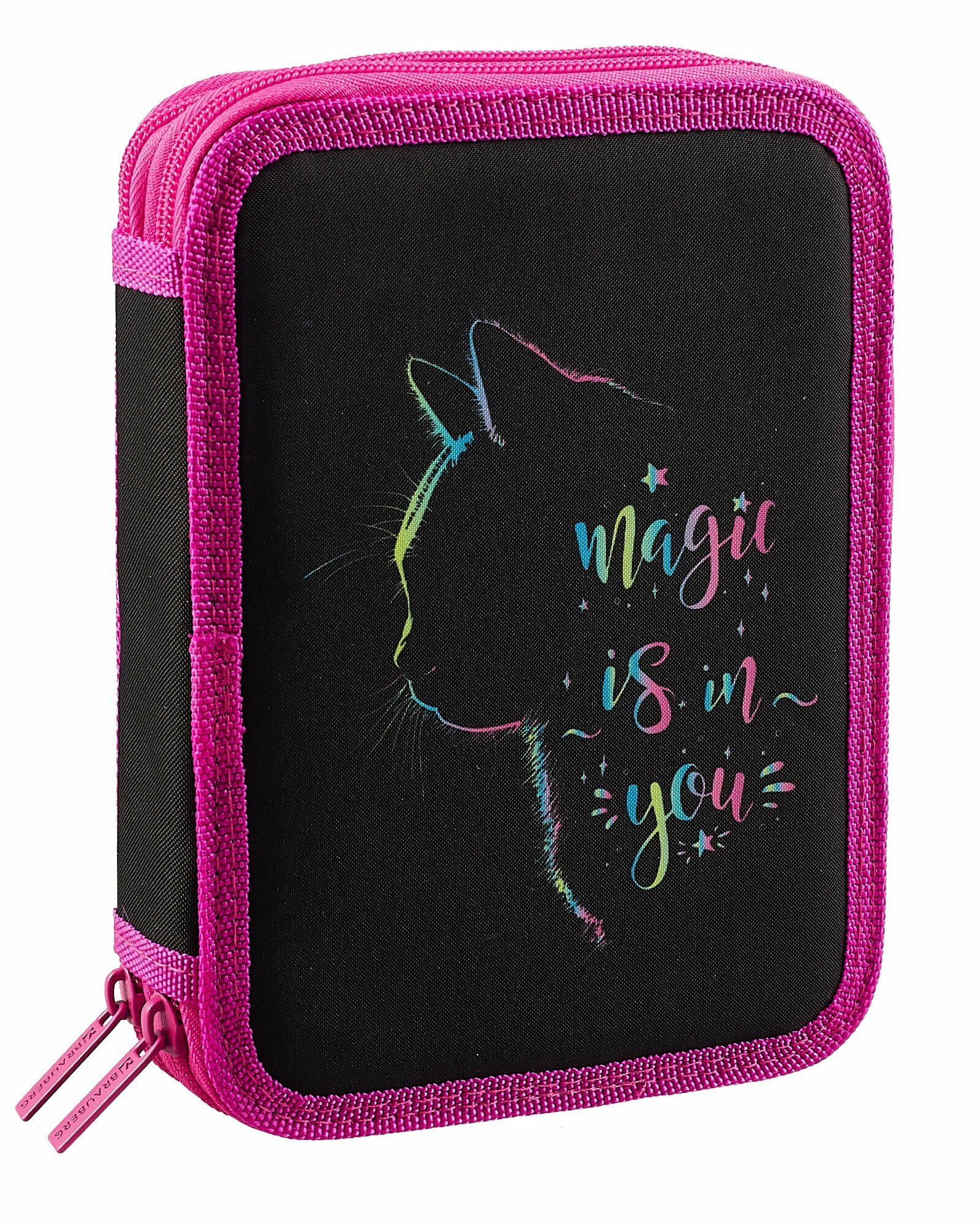 Пенал 2 отделения "Magic Cat" 21*14 см, полиэстер