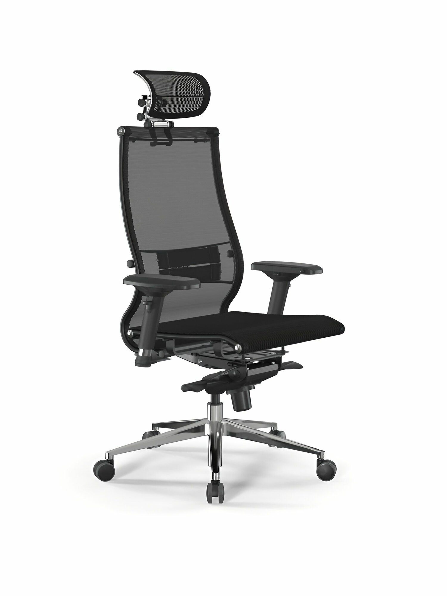 Кресло компьютерное Samurai S-3 (Black)\литое пятилучие алюминий