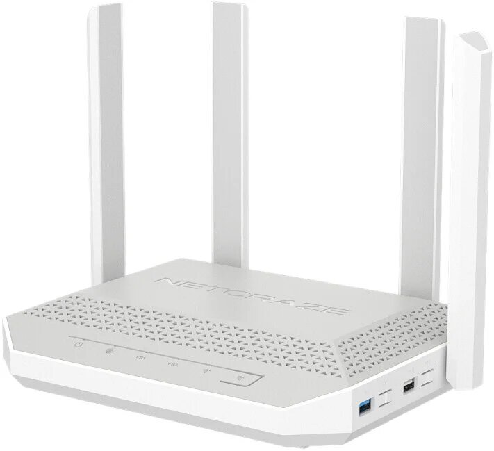Роутер Netcraze NC-1012 Giga, Mesh Wi-Fi, USB-модем, 4 антенны, белый