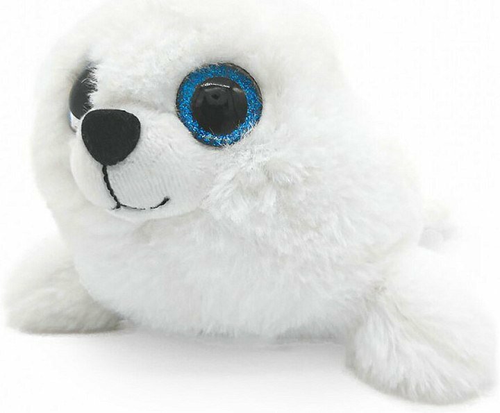 Mimis Нерпа пищалка в шапке детская игрушка для малышей с ярким звуком и мягким корпус