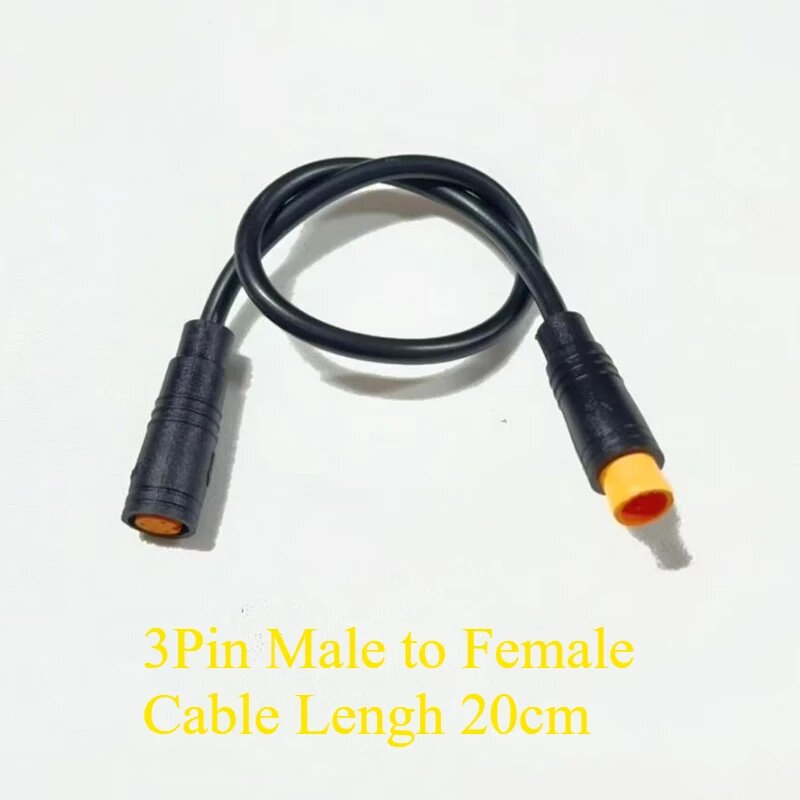 Водонепроницаемый разъем M8 для электровелосипеда 20 см 3Pin Male-Female