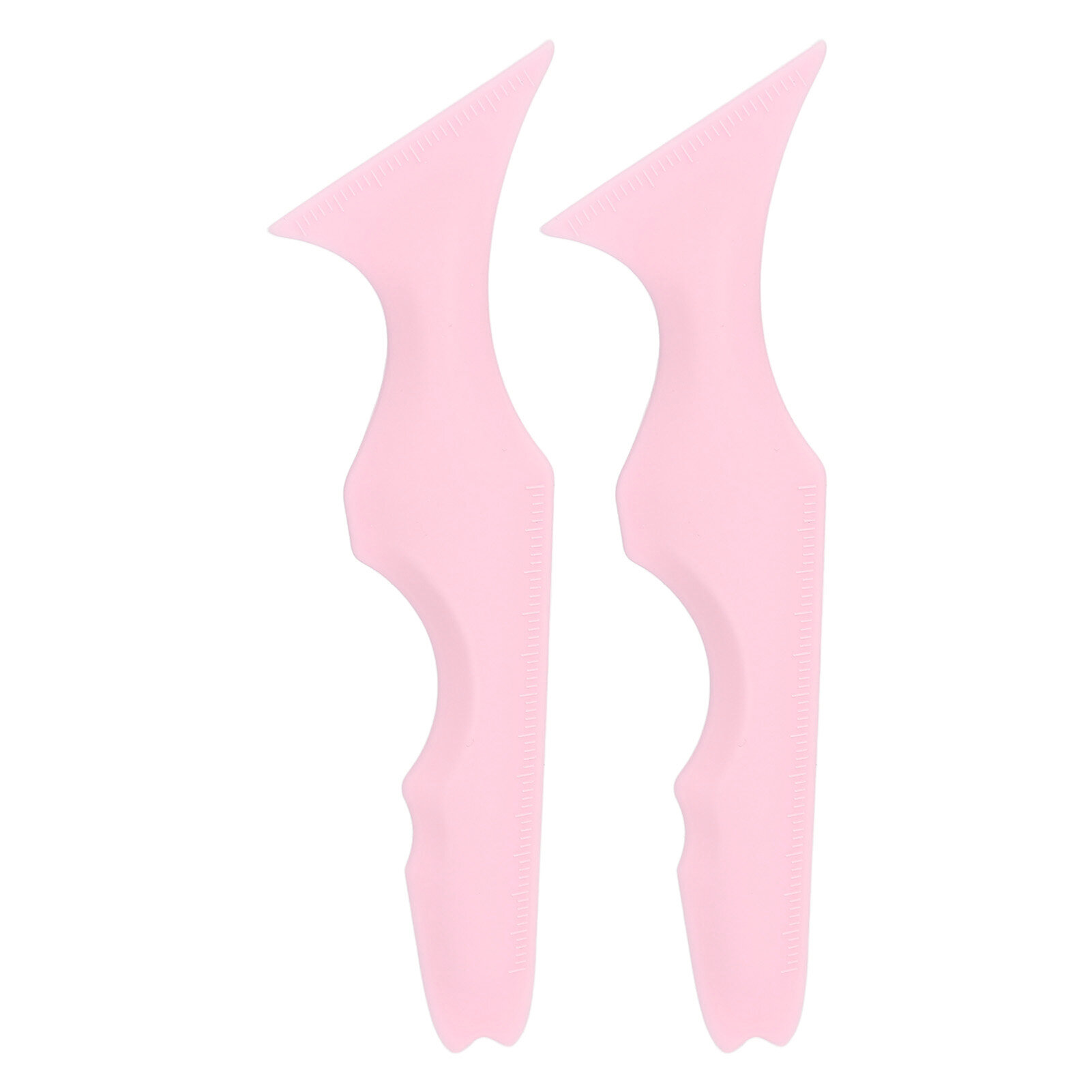 2 трафарета для подводки глаз с острым кончиком, многоразовые, водостойкие, силиконовые, для макияжа, розовые