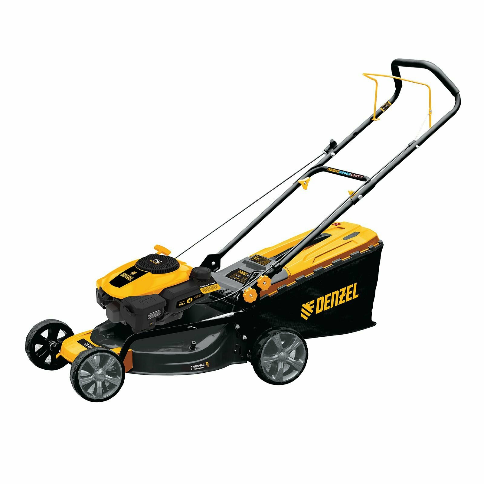 Газонокосилка бензиновая GLD-460-K, 150 см3, 46 см, 50 л Denzel, 58814