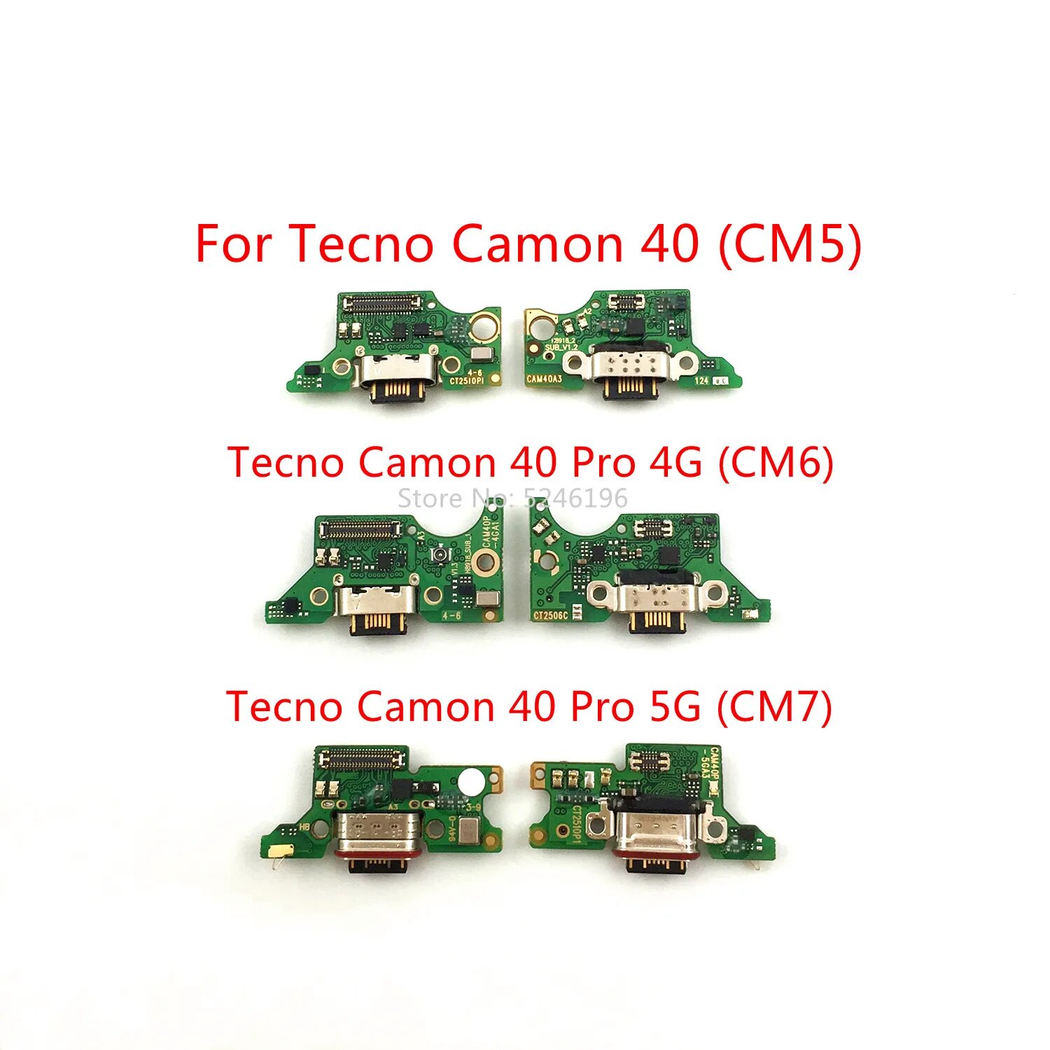 USB-порт зарядки для Tecno Camon 40 Pro 5G (CM7)